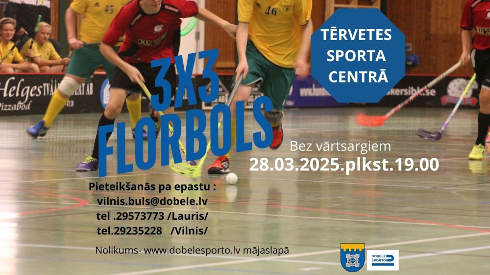 3x3 florbols Tērvetes sporta centrā | Dobele sporto